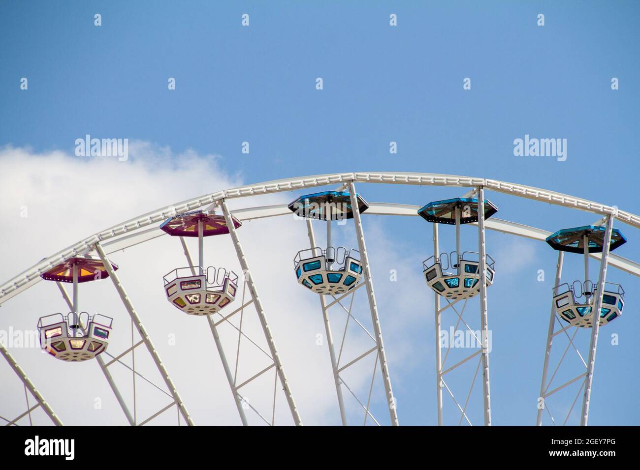 Vienna, Austria, July 25, 2021. The Prater, Amusement park, funfair ...