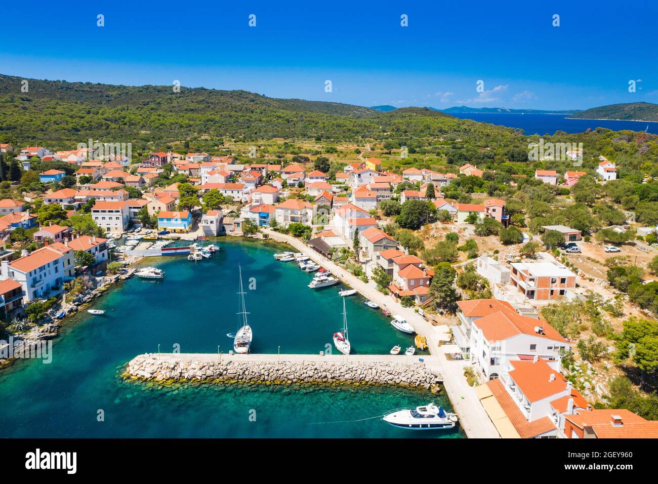 Picturesque town of Bozava on the island of Dugi Otok in Croatia ...