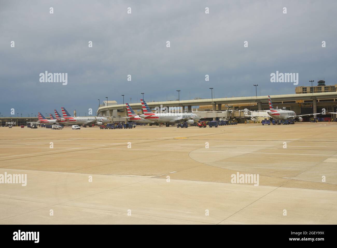 DALLAS, TX -17 MAY 2021- View of airplanes from American Airlines (AA ...