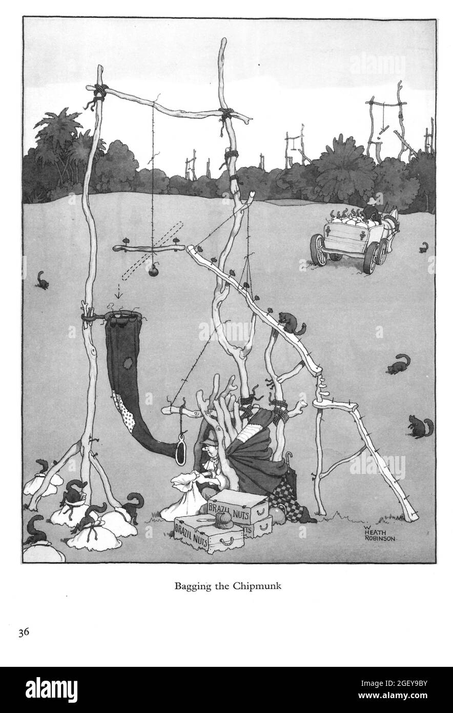 Page from William Heath Robinson (1872-1944) Inventions: Bagging the ...
