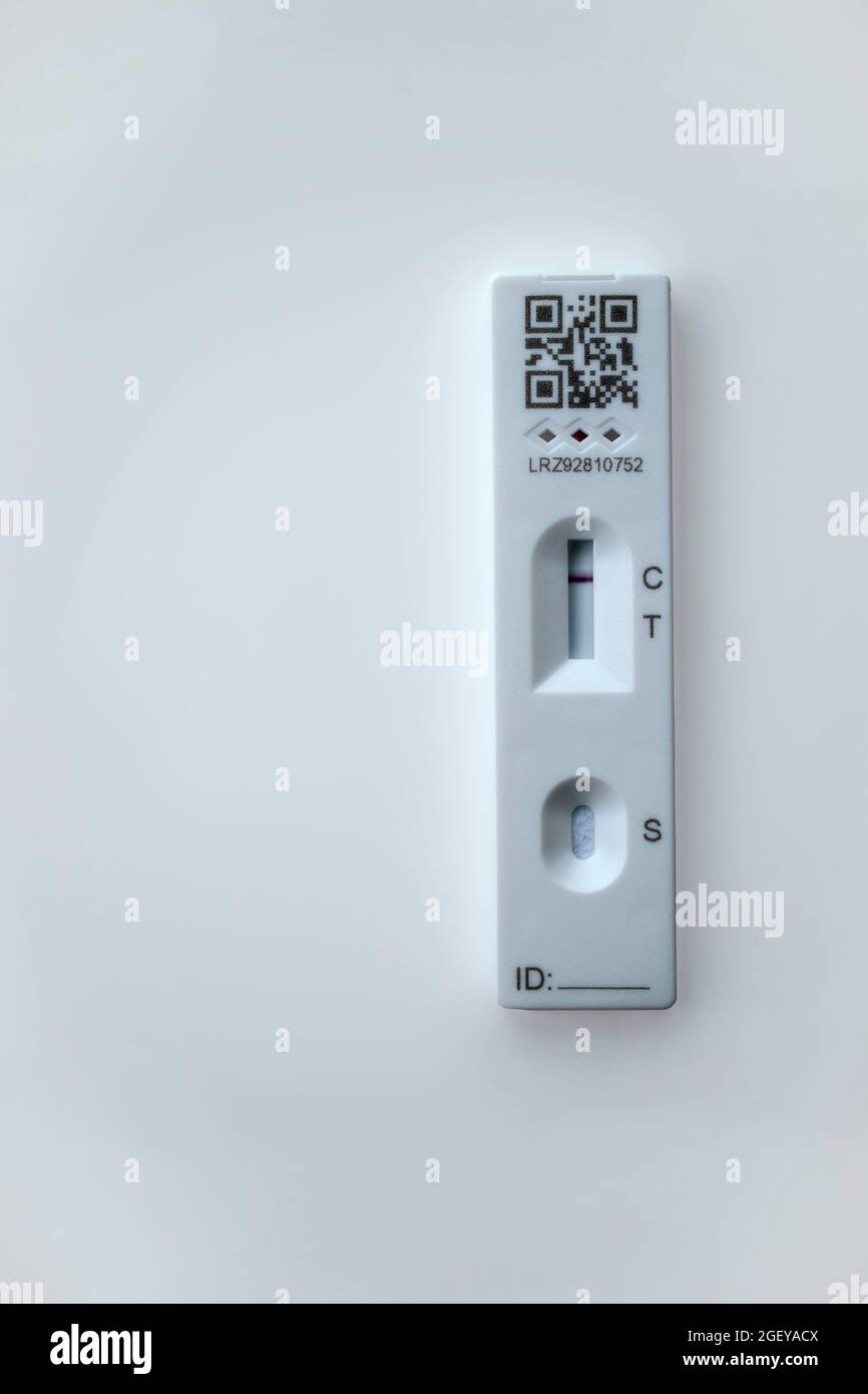 Negative rapid antigen covid-19 self test Stock Photo - Alamy
