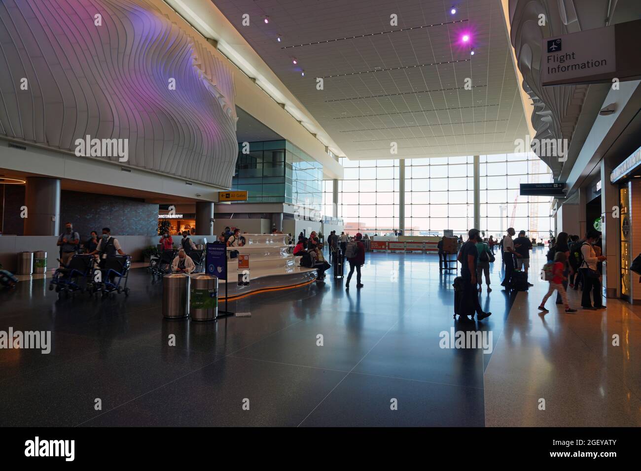 SALT LAKE CITY, UT -12 JUN 2021- View of the terminal at the Salt Lake ...