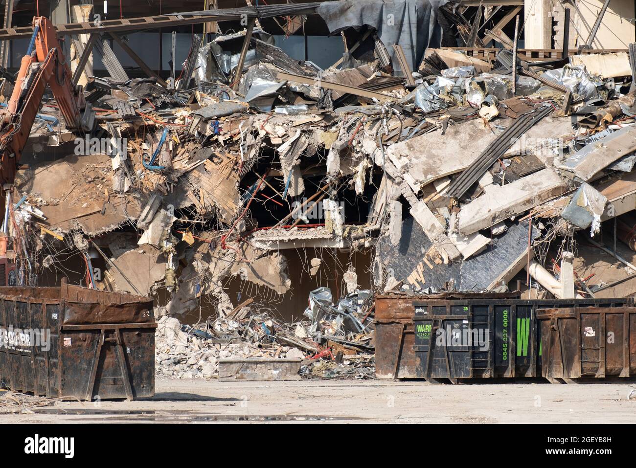 Big factory being demolished Stock Photo - Alamy