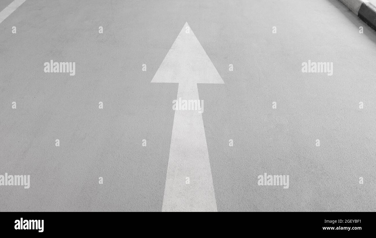 Forward signs on the road . Directional sign Stock Photo - Alamy