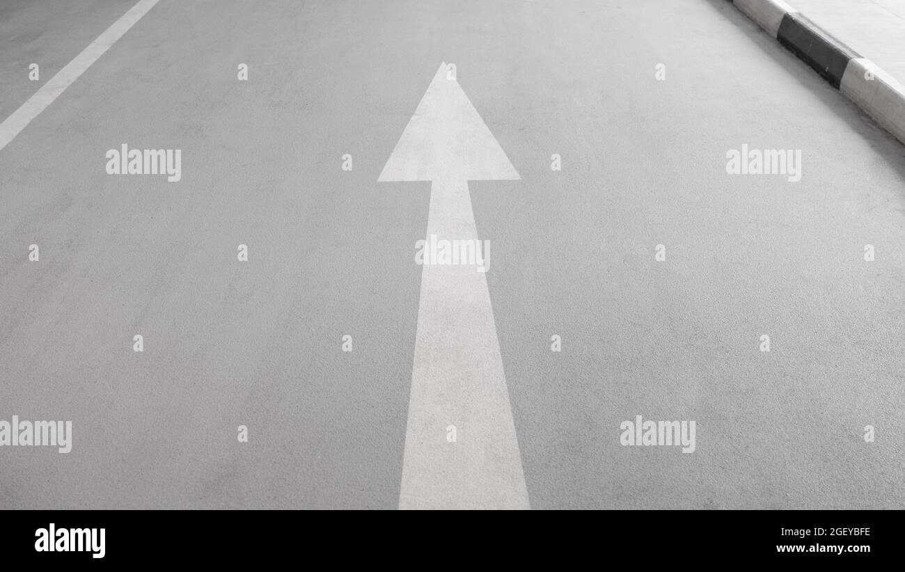 Forward signs on the road . Directional sign Stock Photo - Alamy