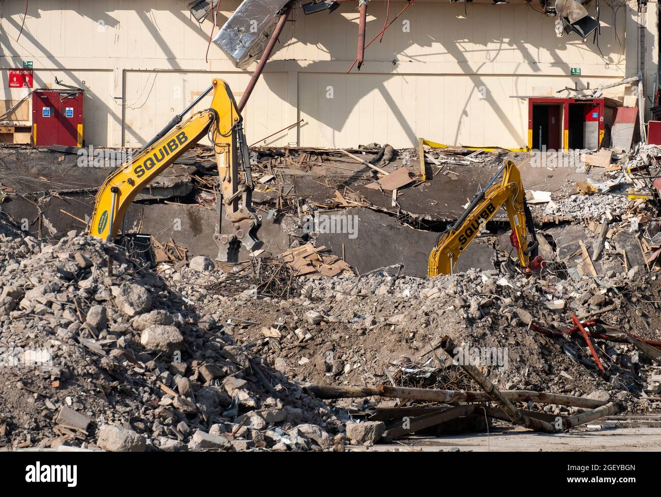 Big factory being demolished Stock Photo - Alamy