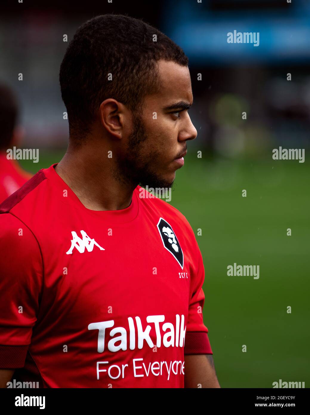 The Peninsula Stadium. Salford City 0-1 Swindon Town. Tyreik Samuel ...