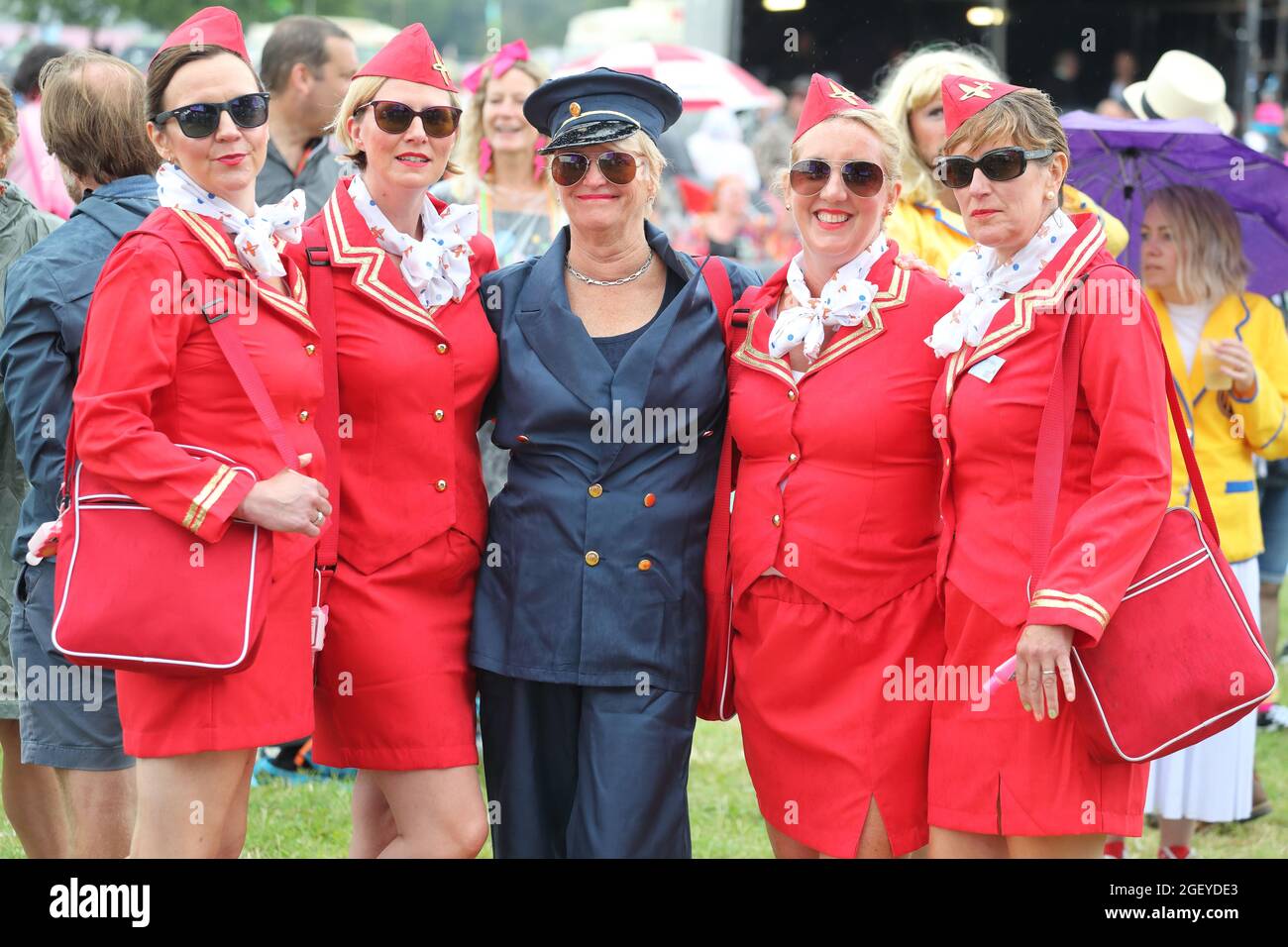 The spectators were dressed for the occasion in their colourful outfit ...
