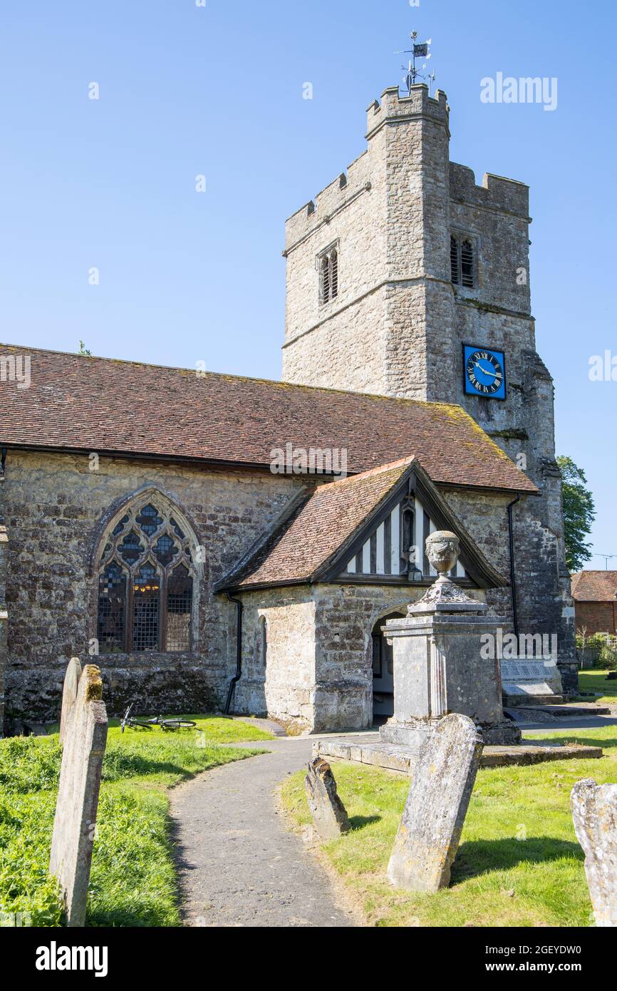 st marys parish church in the village of lenham in kent Stock Photo - Alamy
