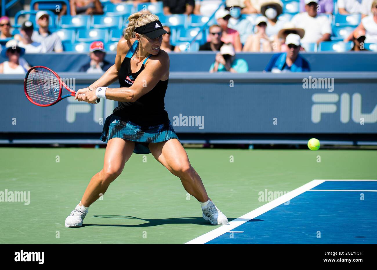Angelique Kerber of Germany during her semi-final match at the 2021 ...