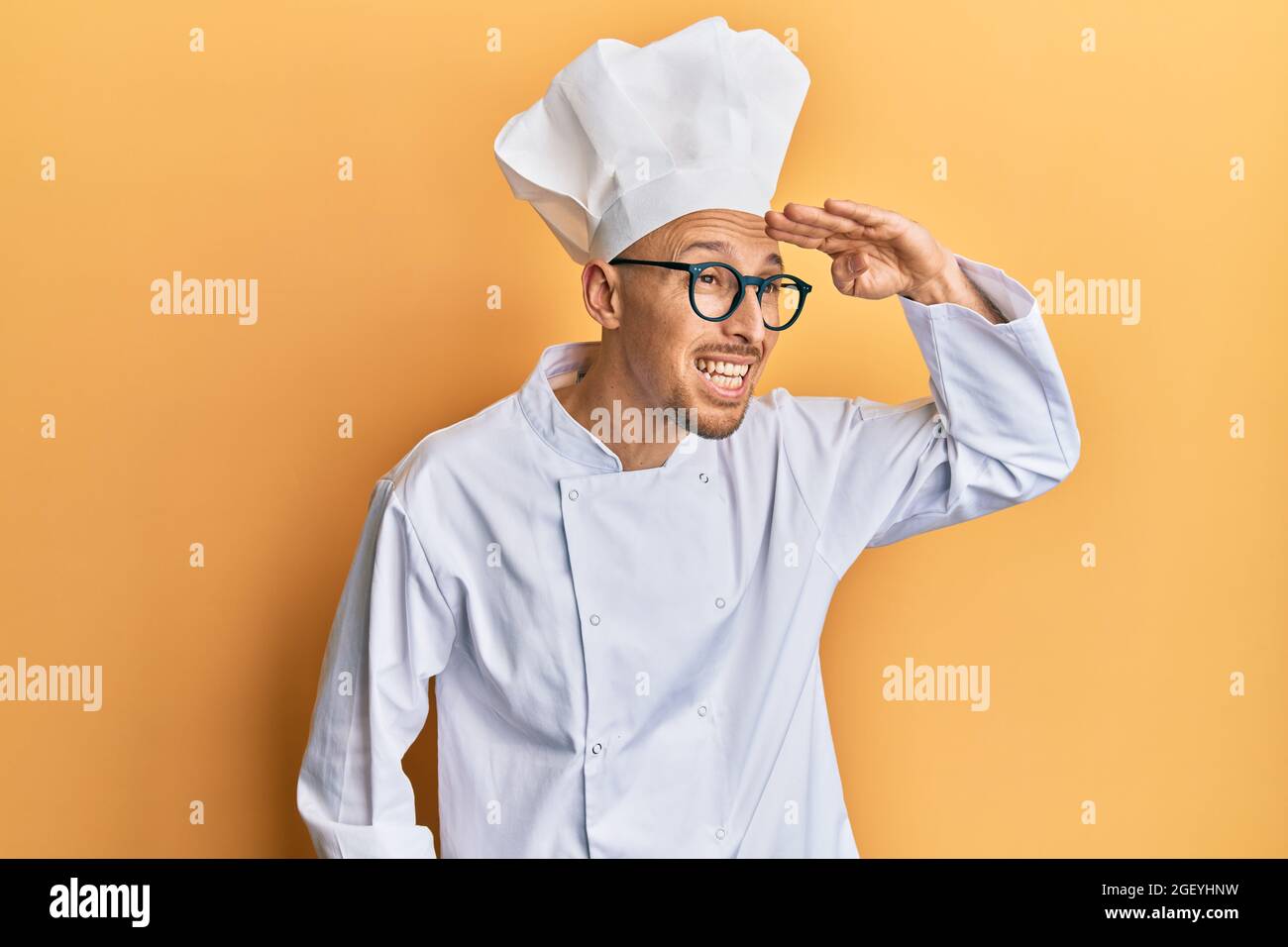 Bald chef head hi-res stock photography and images - Alamy