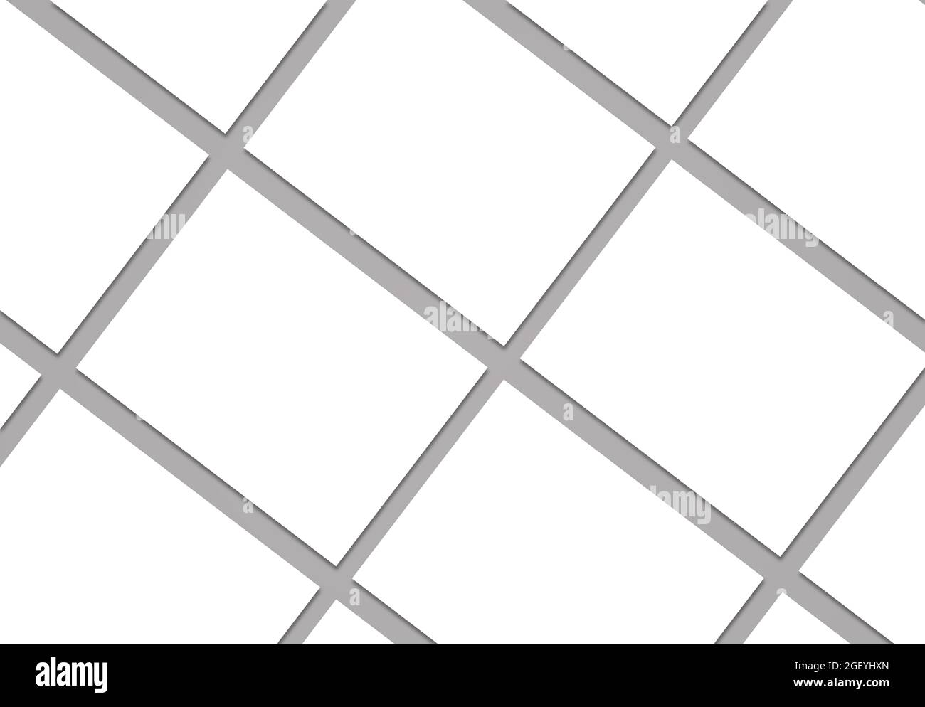 Empty White Diagonal poster mockups lying on neutral Grey background ...