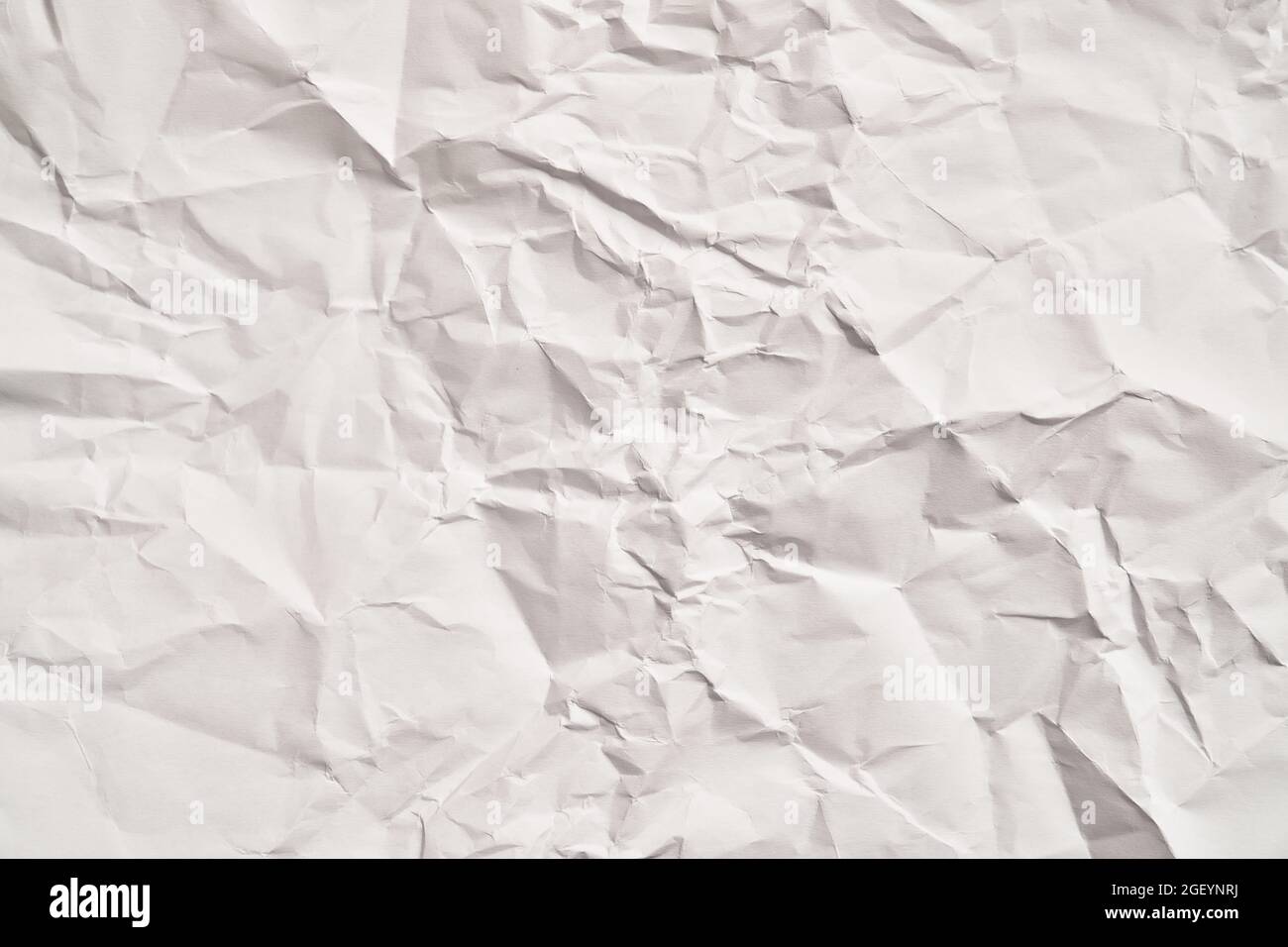 White crumpled paper texture with wrinkles. Damaged and torn sheet ...