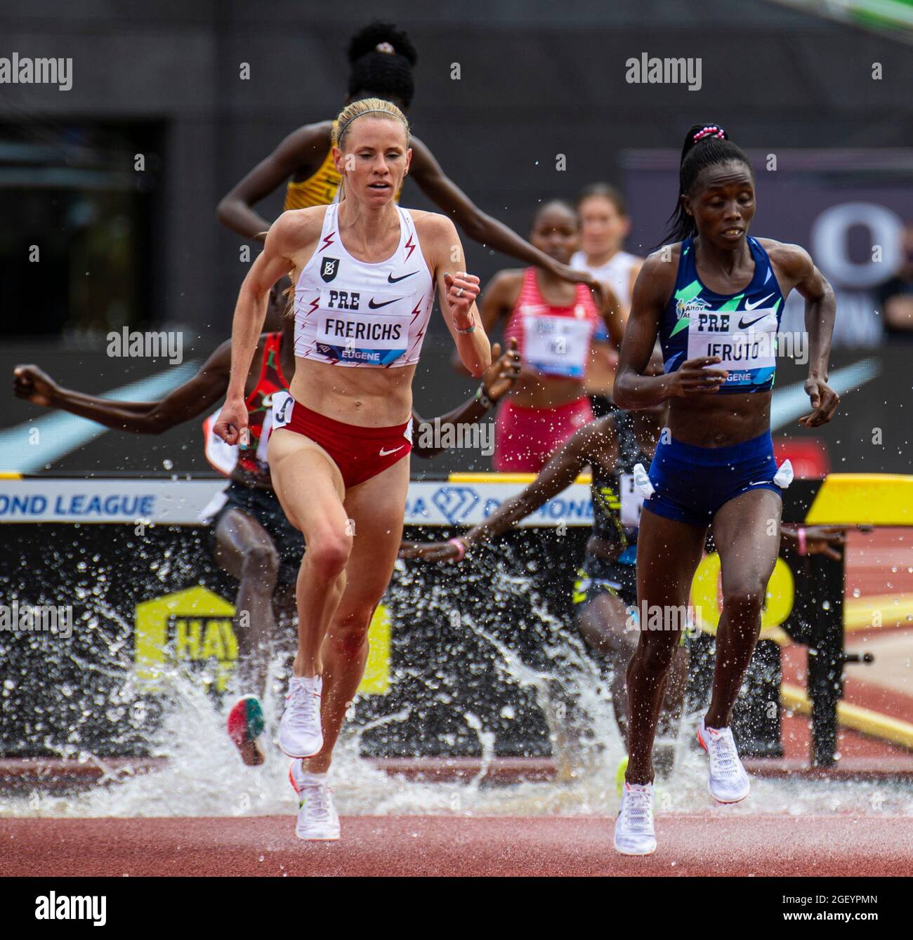 August 21, 2021 Eugene OR USA: Norah Jeruto and Courtney Frerichs ...