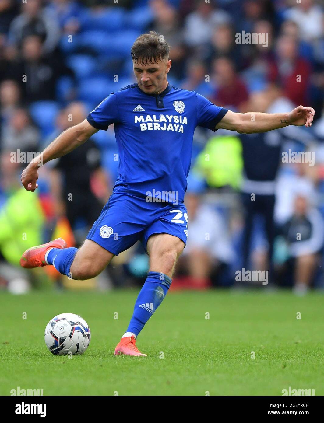 Cardiff City's Mark Harris in action during the Sky Bet Championship ...
