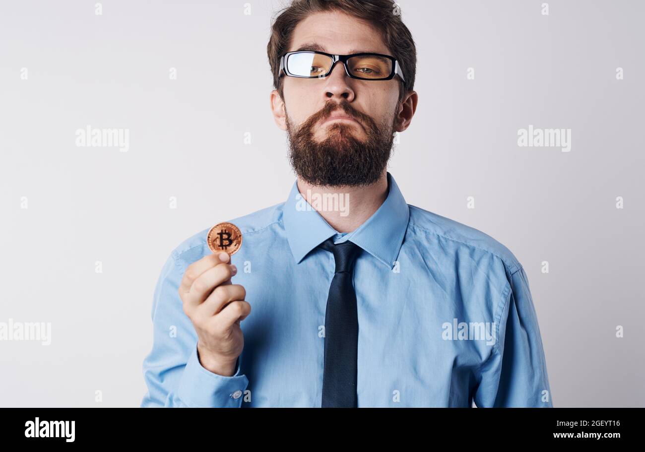 business man finance manager office economy cryptocurrency Stock Photo ...