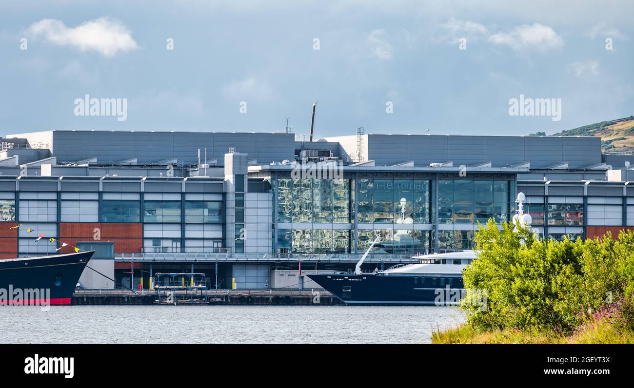 Luxury yacht Triple Seven moored by Ocean Terminal, Leith Docks ...