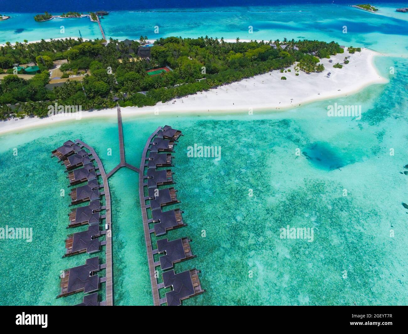 Nice white beach in island Maldives Stock Photo - Alamy