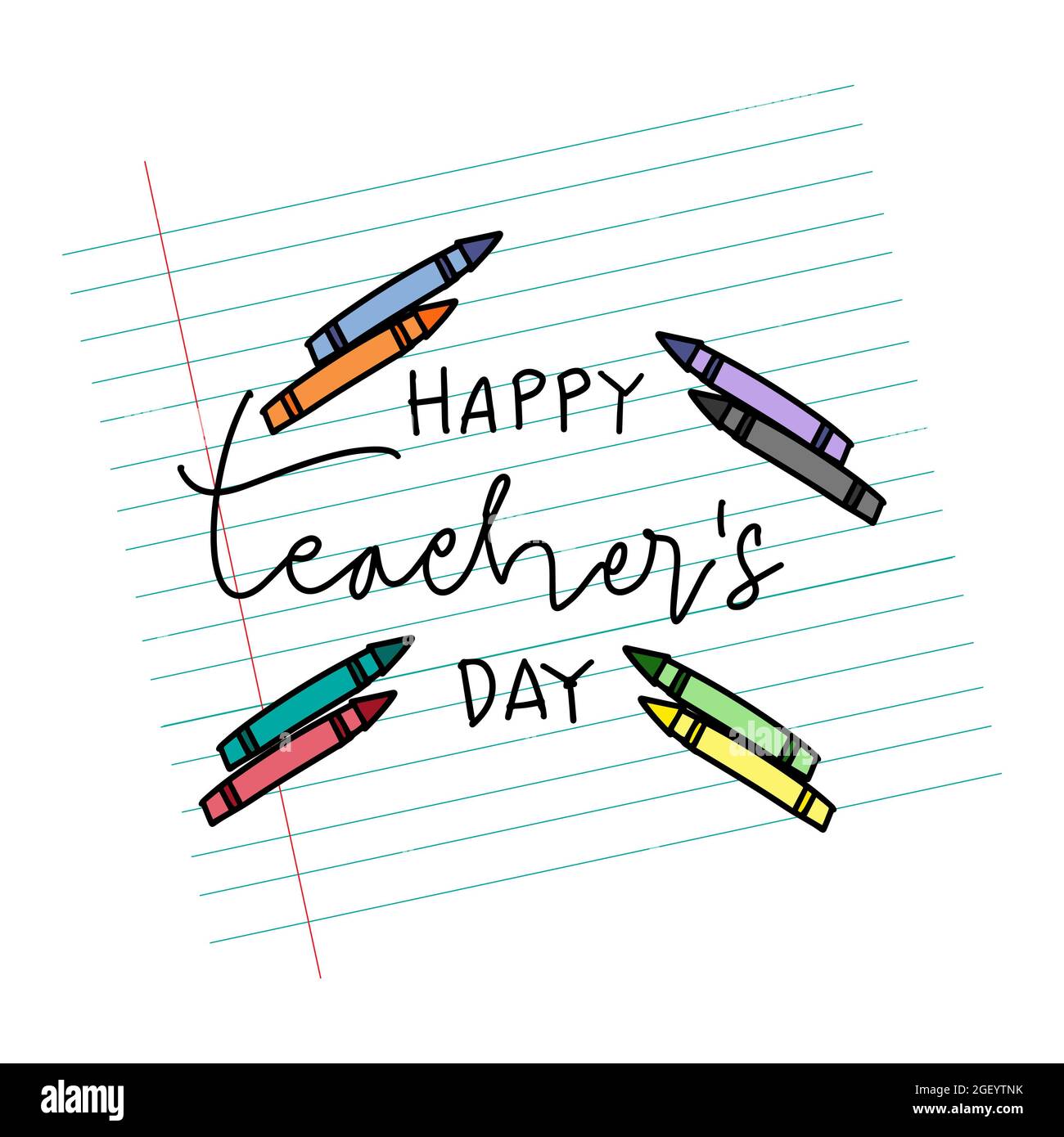 Teachers day card Cut Out Stock Images & Pictures - Alamy