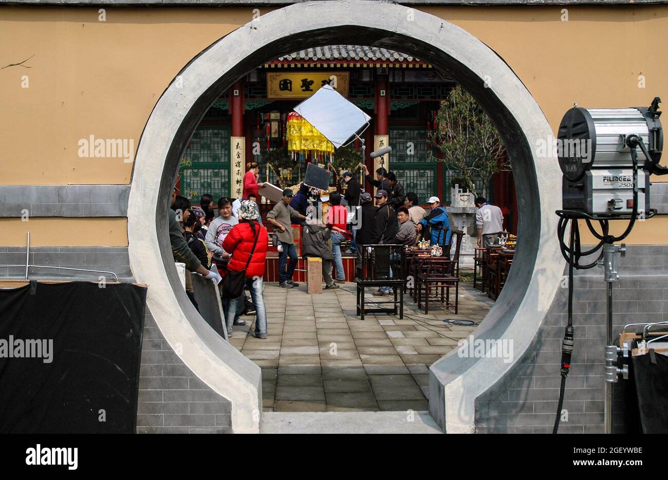 Film-shooting for a historic Chinese TV-production set at the Ming ...