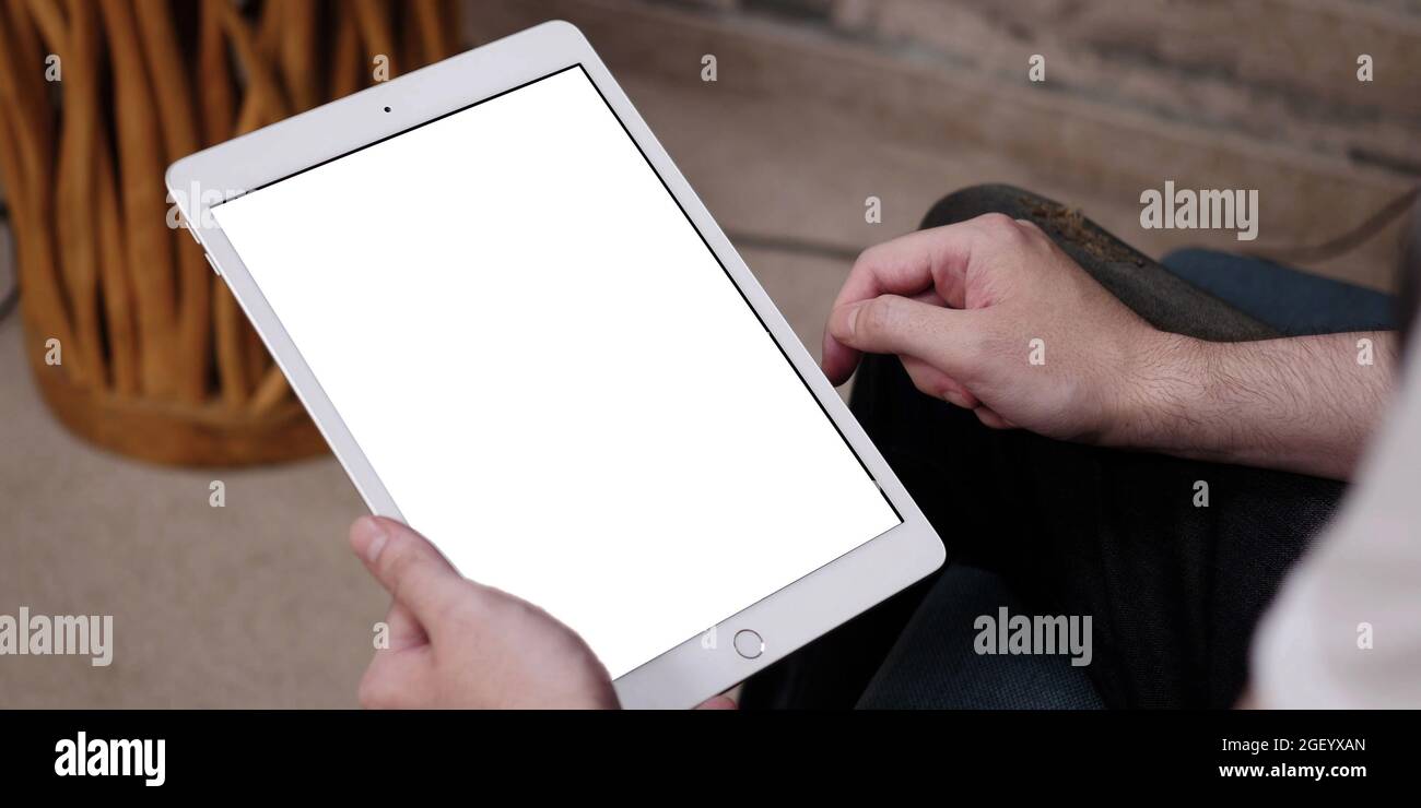 Tablet to white hi-res stock photography and images - Alamy
