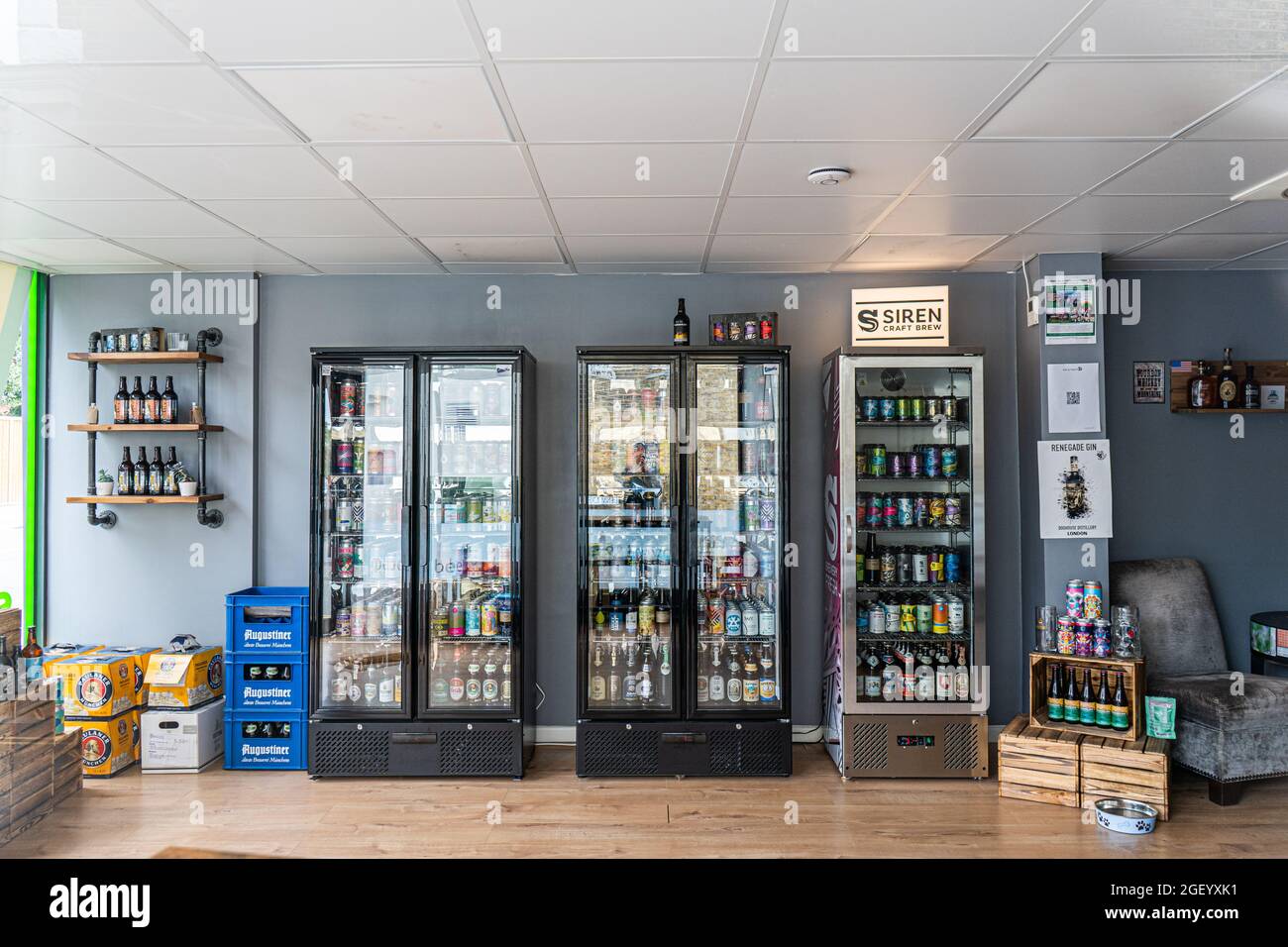 Beer store interior in Wimbledon, London,UK Stock Photo - Alamy