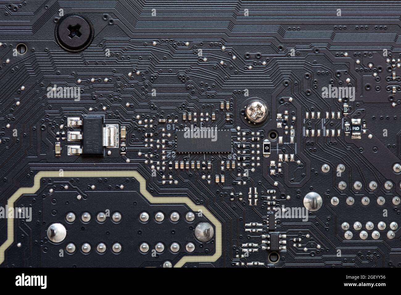 Closeup of fragments of motherboard bakground Stock Photo - Alamy