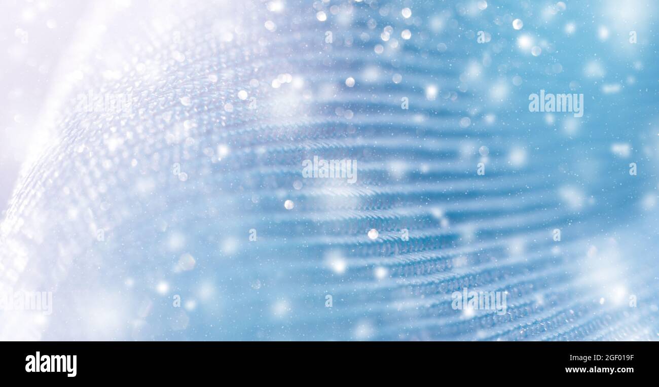 Falling snow, blue winter season background Stock Photo - Alamy