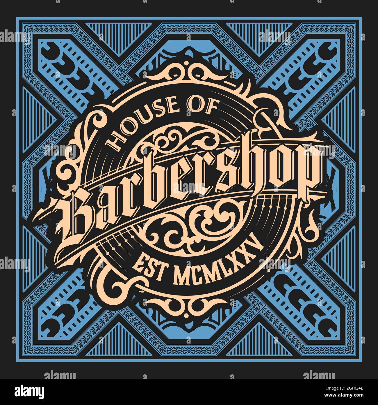 Vintage Barbershop label in vintage style Stock Vector Image & Art - Alamy