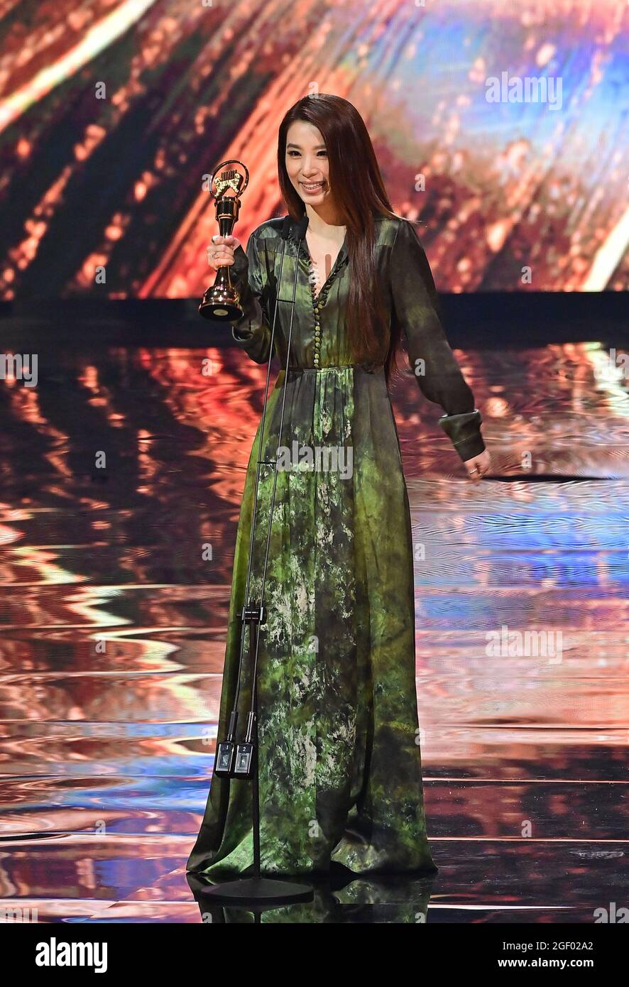 Taipei, Taipei City, Taiwan. 21st Aug, 2021. Taiwanese singer Hebe Tien ...