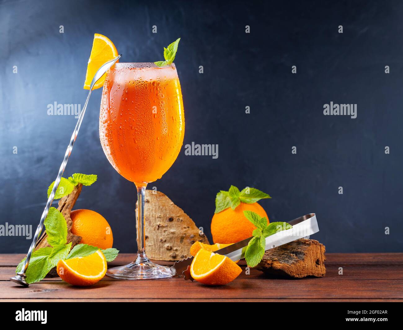 Cocktail aperol spritz and bar tools. Italian aperol spritz cocktail ...