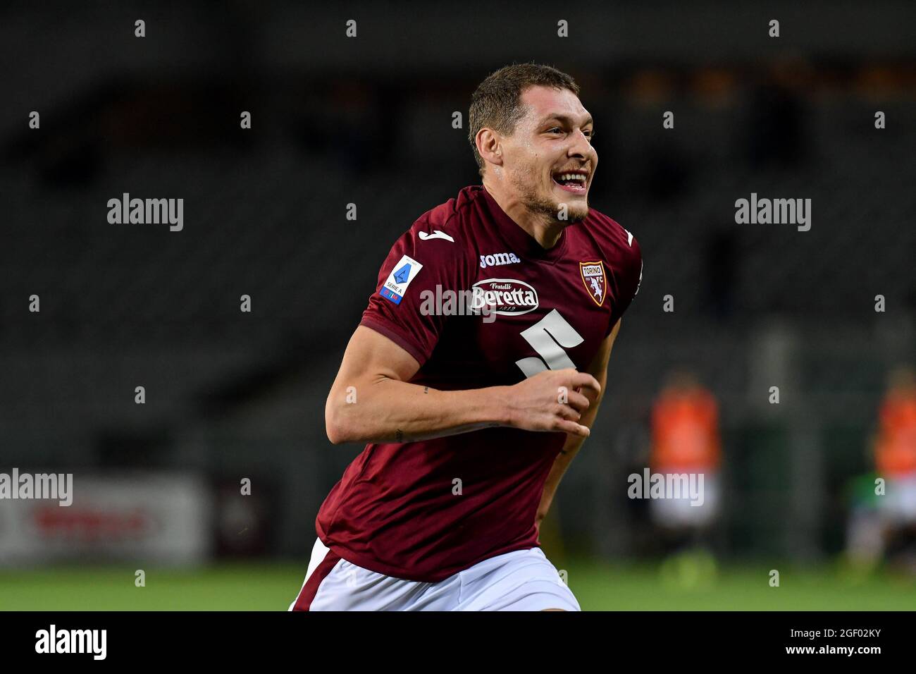 Andrea Belotti of Torino FC celebrates after scoring a goal during the ...