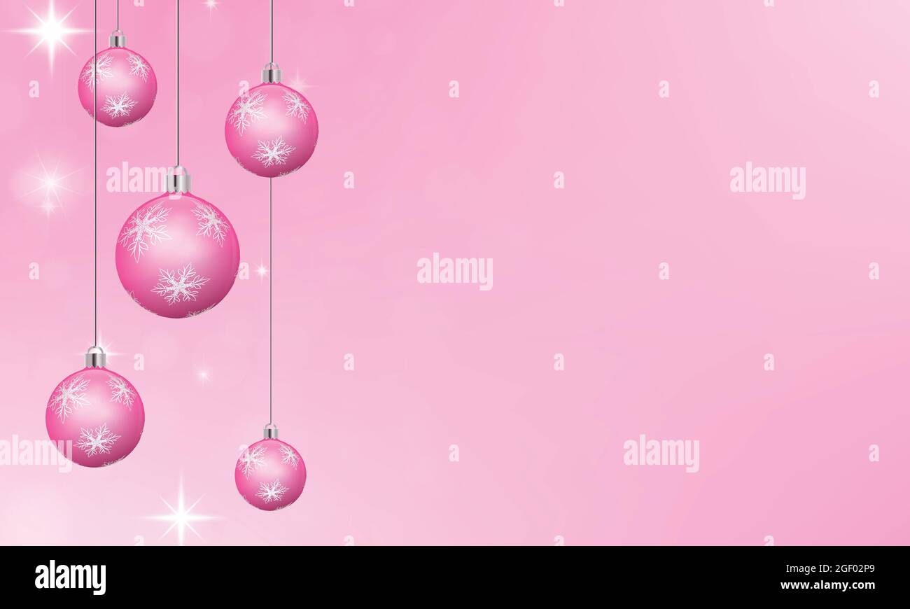 Pink christmas background hi-res stock photography and images - Alamy