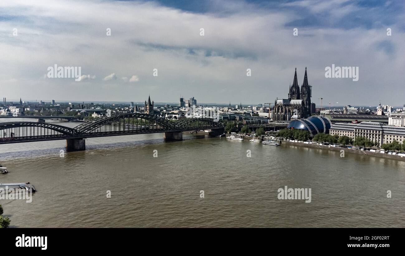 The bridges over River Rhine in Cologne - CITY OF COLOGNE, GERMANY ...
