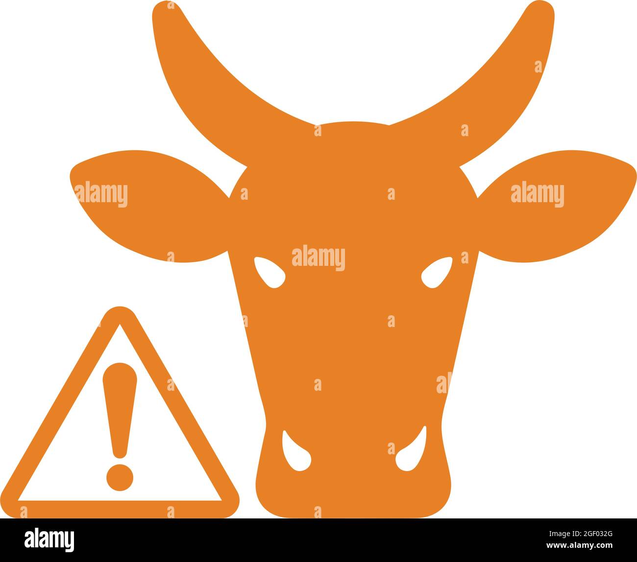 Agriculture, alert, cow warning icon. Beautiful design and fully ...