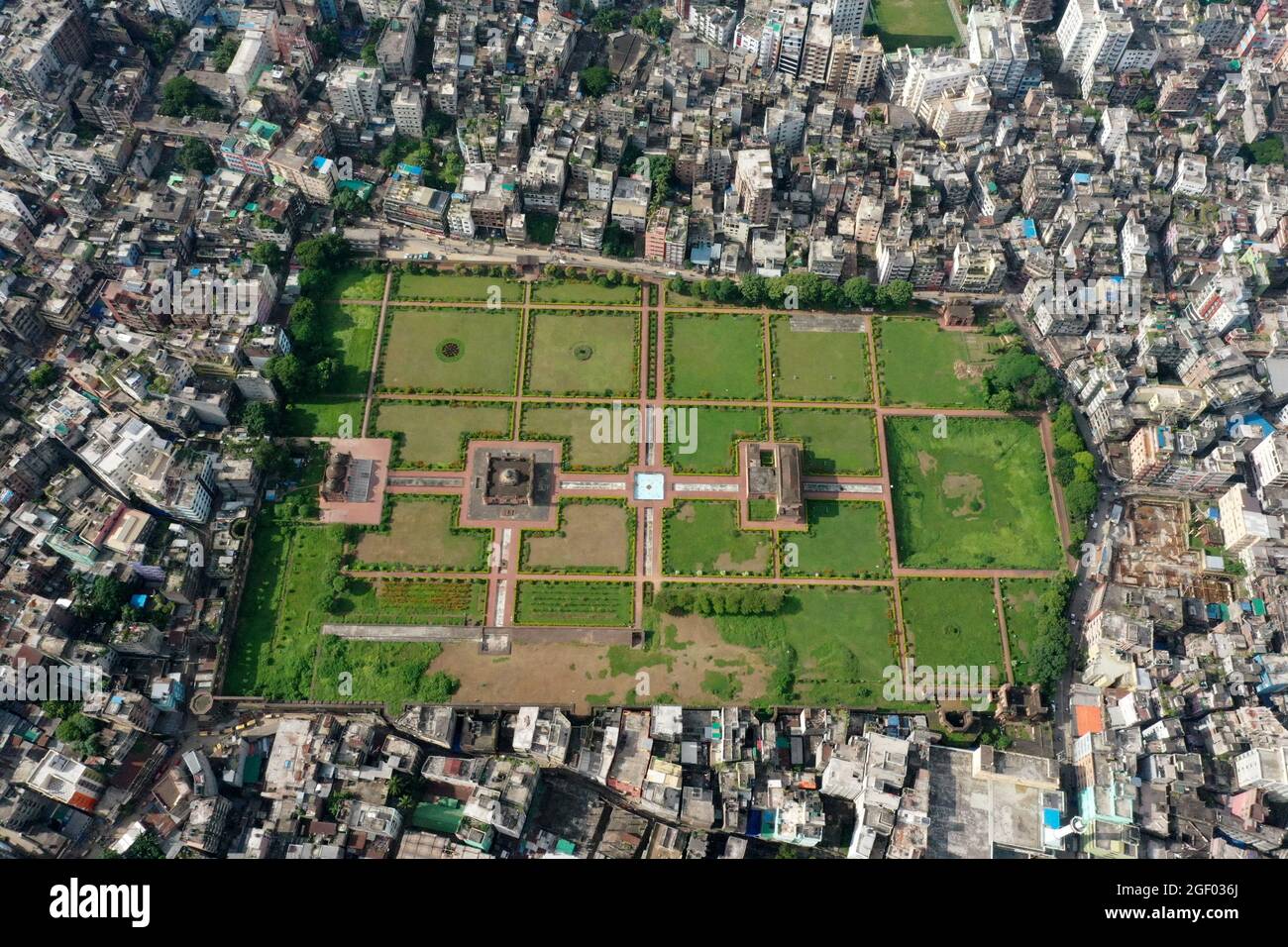 Dhaka, Bangladesh - August 22, 2021: Bird's-eye view of Lalbagh Fort is ...