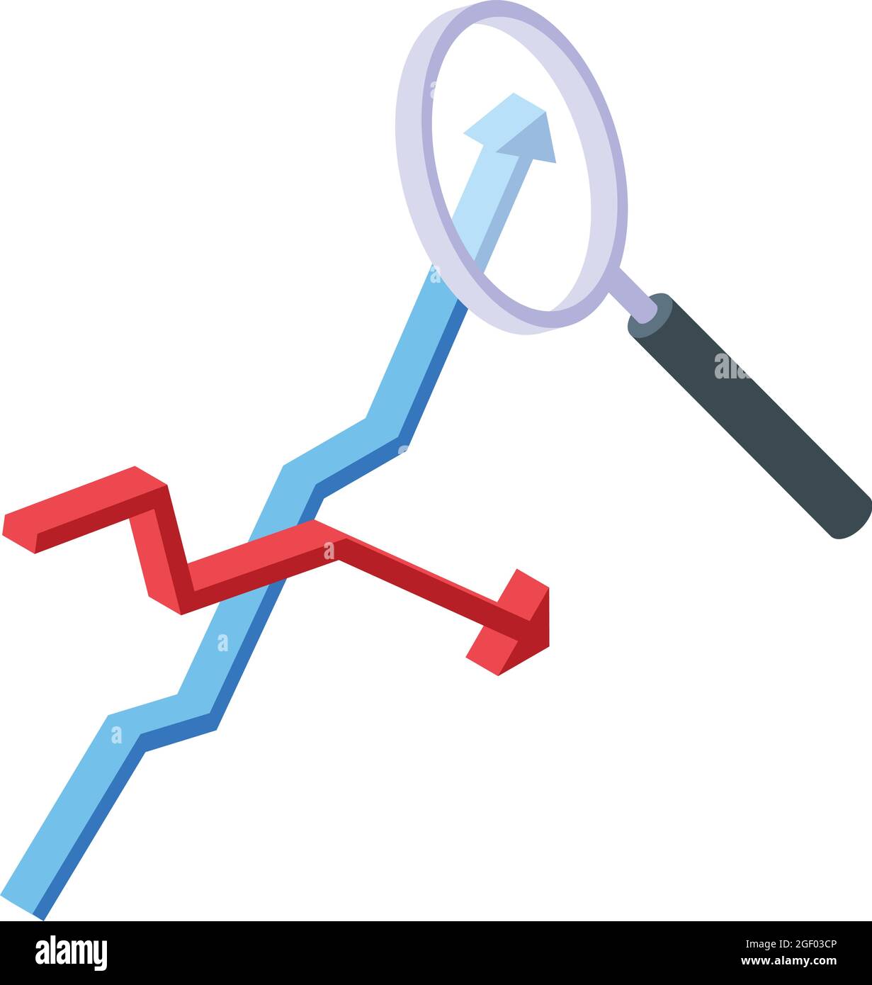Accounting graph icon isometric vector. Chart bar. Business finance ...