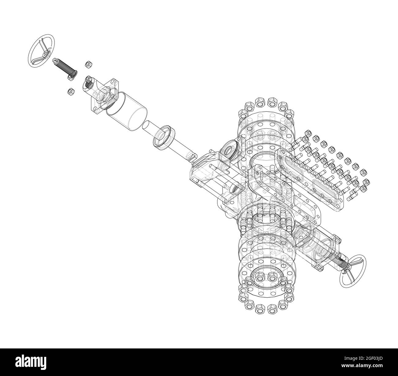 Blowout preventer. Vector rendering of 3d Stock Vector Image & Art - Alamy