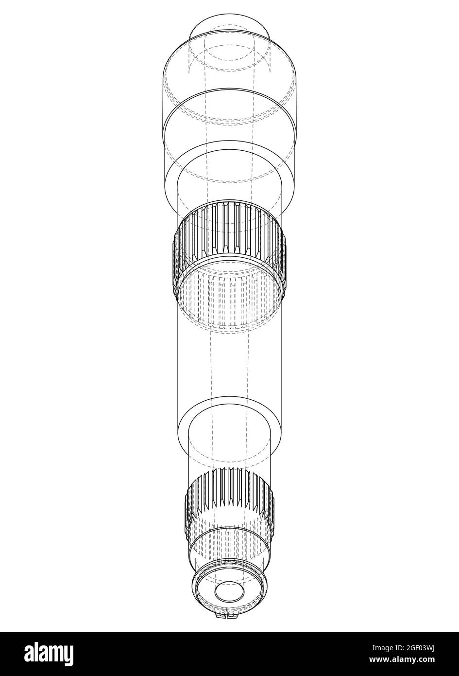 Shaft with gear wheel. Vector Stock Vector Image & Art - Alamy
