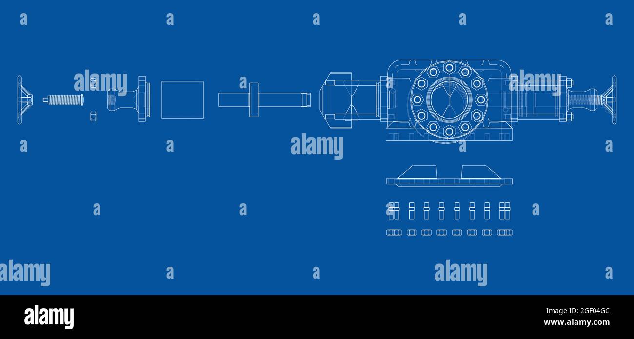 Blowout preventer. Vector rendering of 3d Stock Vector Image & Art - Alamy