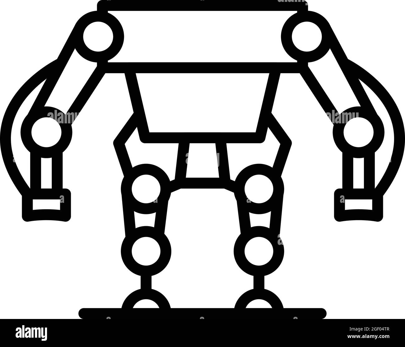 Robot body icon outline vector. Artificial suit man. Human tech Stock ...