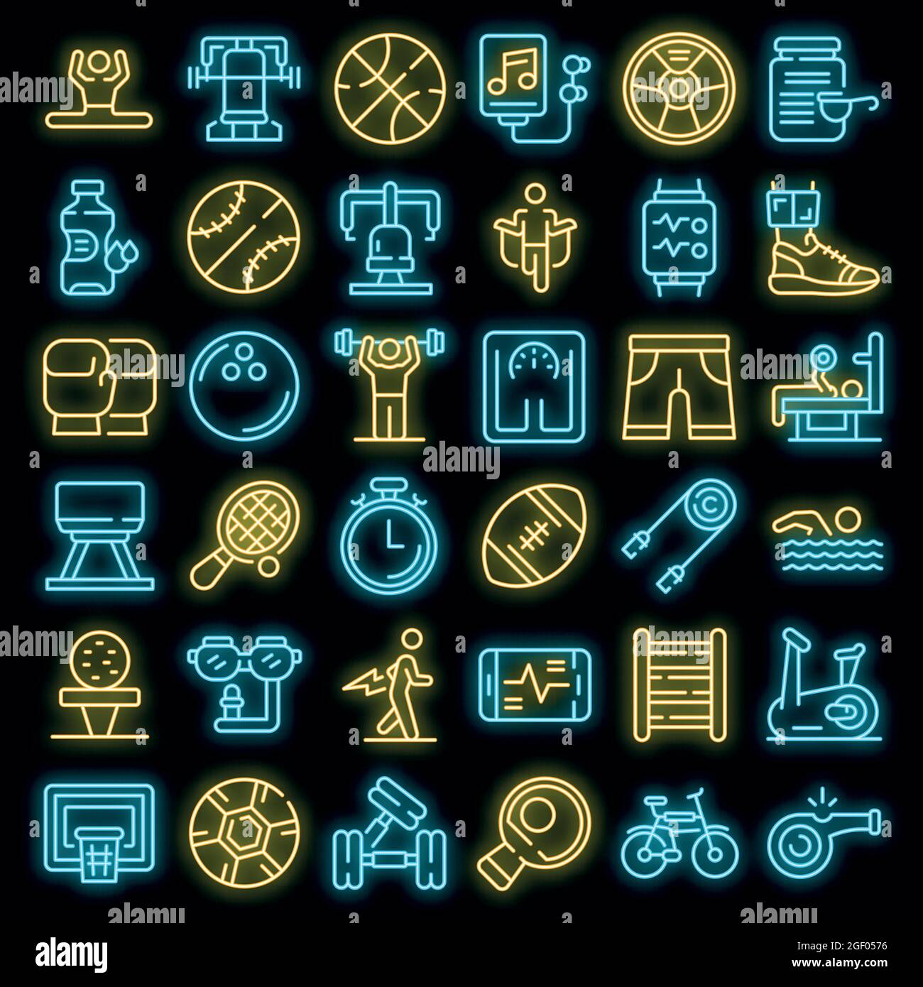 Physical activity icons set. Outline set of physical activity vector ...