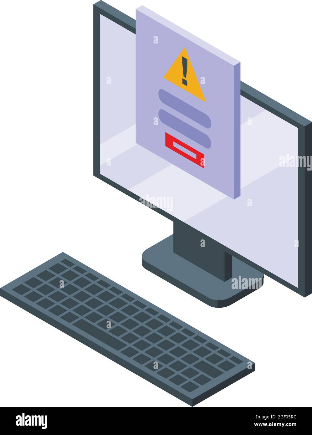 Blocked pc icon isometric vector. Blacklist user. Card payment Stock ...