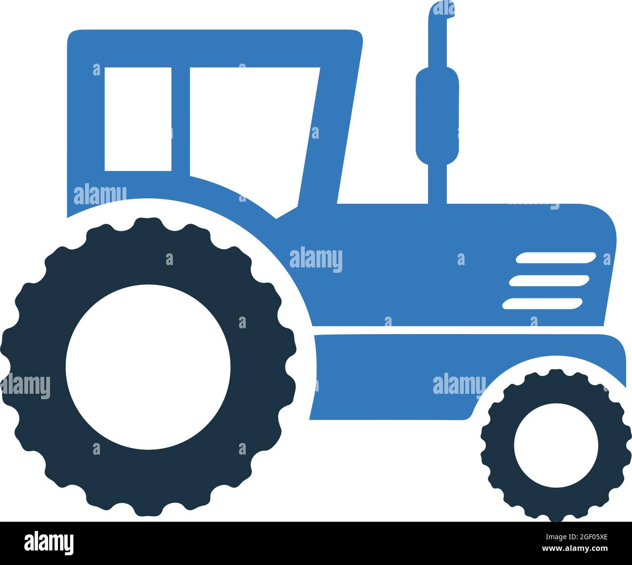 Agricultural, wheeled tractor icon - Perfect use for print media, web ...