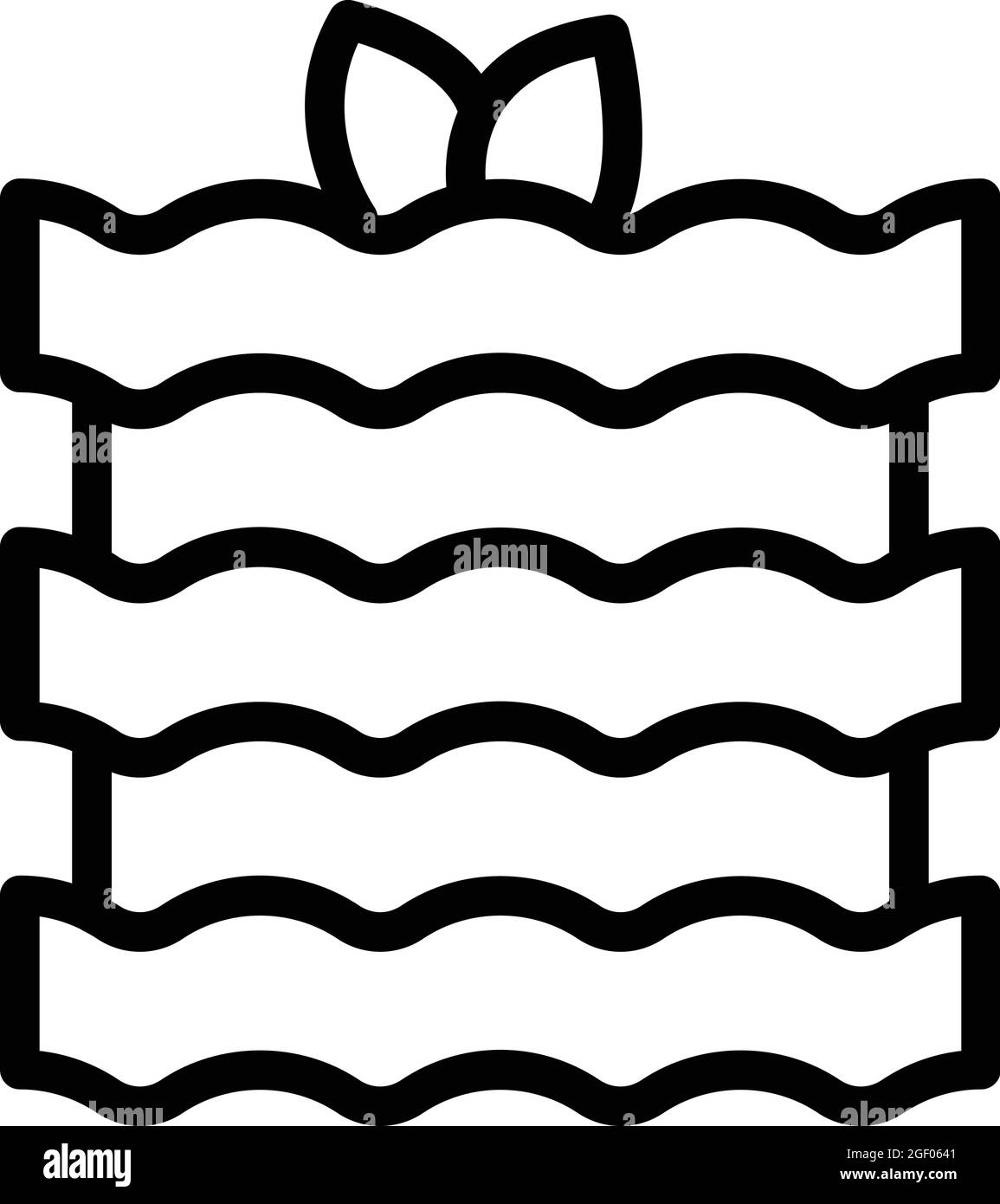 Lasagne icon outline vector. Lasagna pasta. Italian food Stock Vector ...