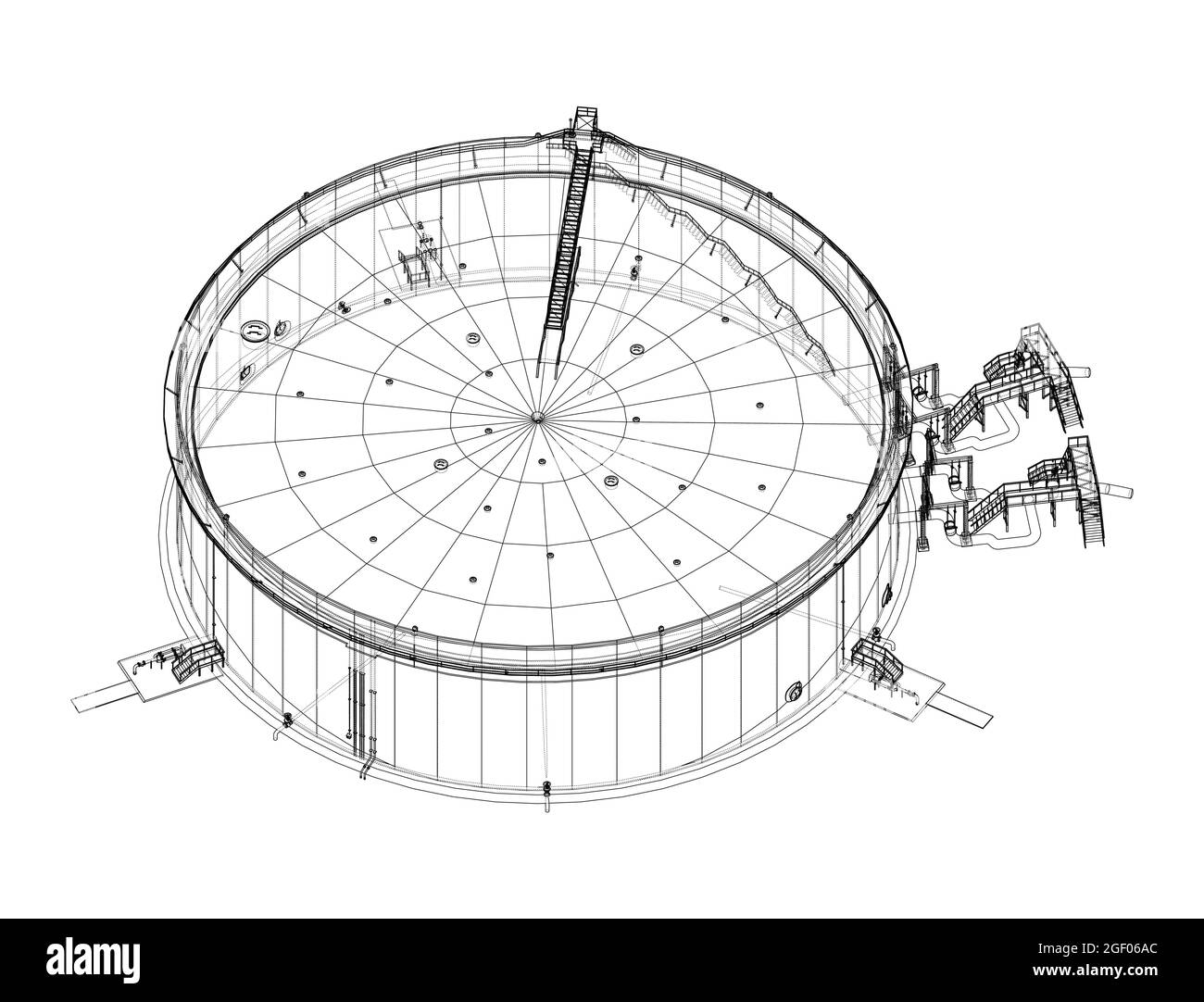 Large oil tank with floating roof. Vector Stock Vector Image & Art - Alamy