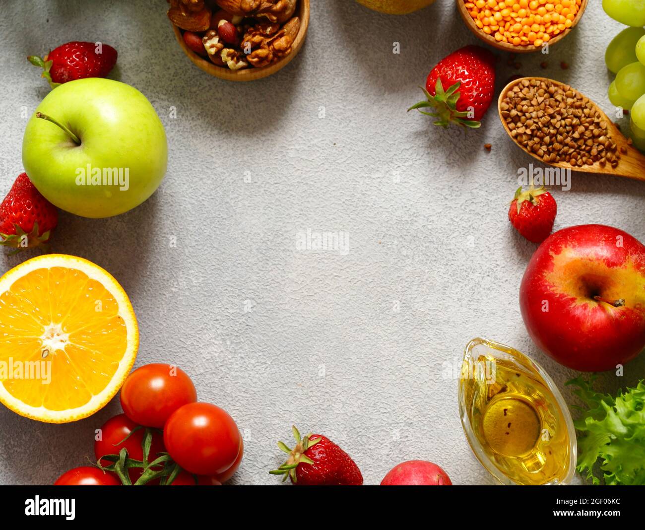 fresh vegetables and fruits for healthy eating Stock Photo - Alamy