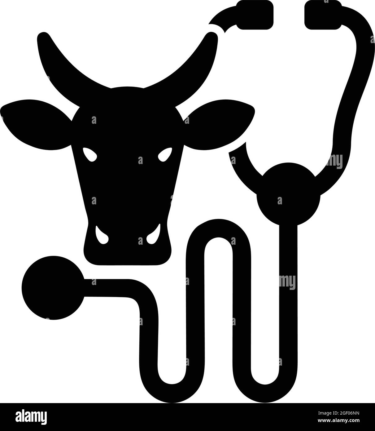 Bull, cattle, cow, Animal treatment icon is isolated on white ...