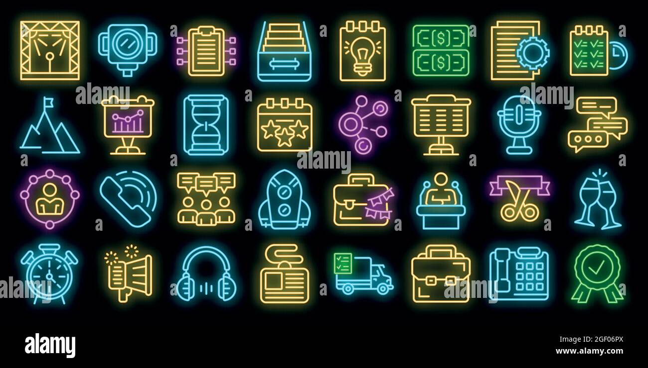 Event Management Icons Set Outline Set Of Event Management Vector