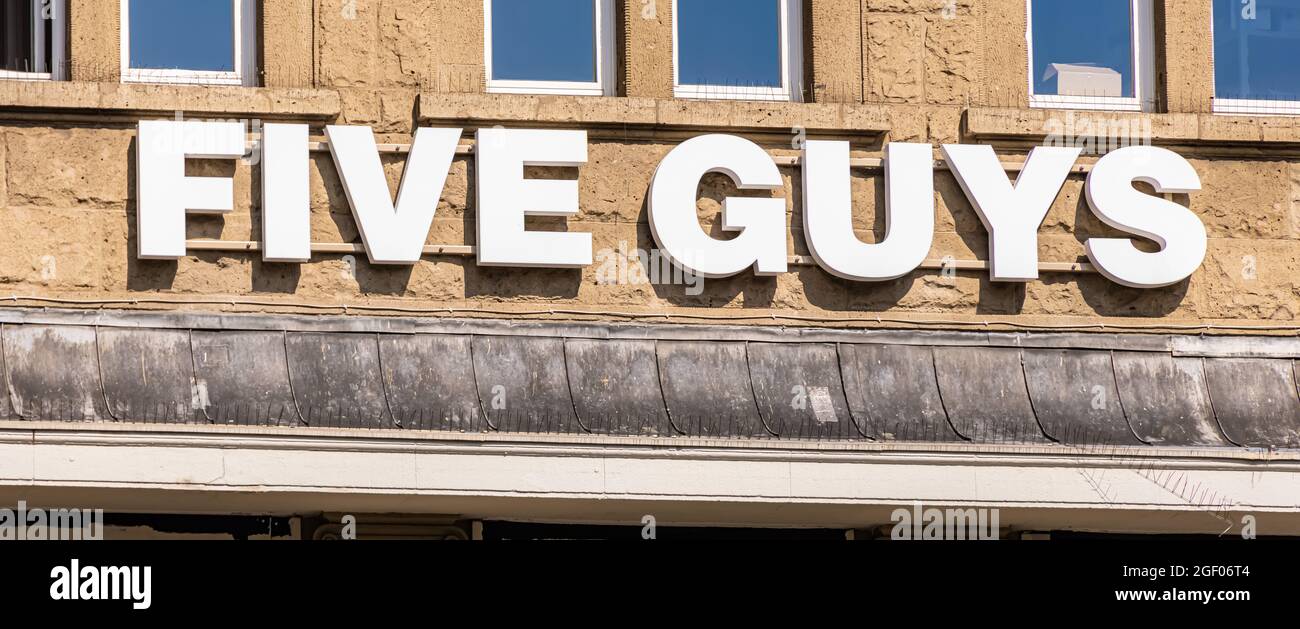 Five Guys Restaurant in Cologne - CITY OF COLOGNE, GERMANY - JUNE 25 ...